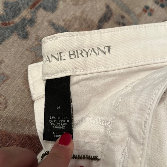 Lane Bryant | Jeans | Lane Brant White Boyfriend Jeans With Rips | Poshmark